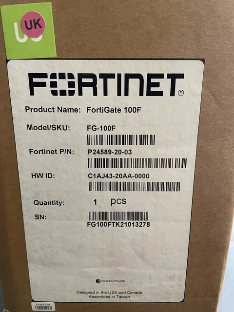 FORTINET FORTIGATE 100F Network Security Firewall - FG100F £1,999.00 ...
