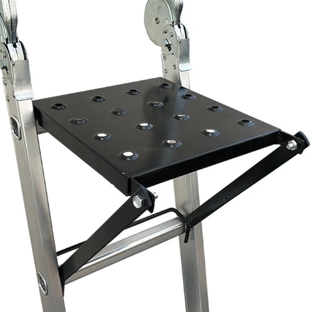 ANTISLIP LADDER WORK Platform Foldable Stand 330lb Load Capacity 11x10 ...