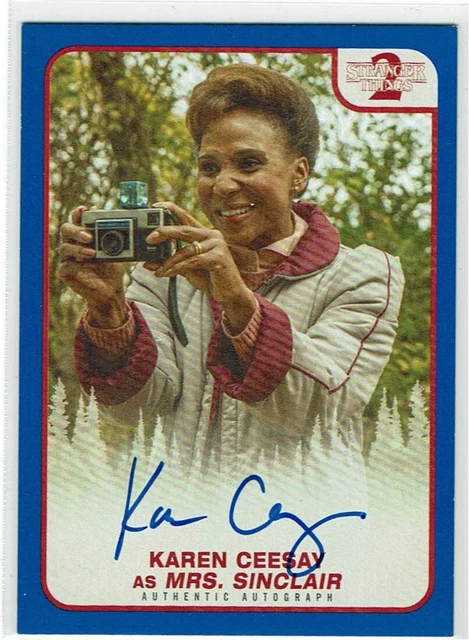 STRANGER THINGS SEASON 2 Autograph Card A-MS Karen Ceesay Mrs. Sinclair ...