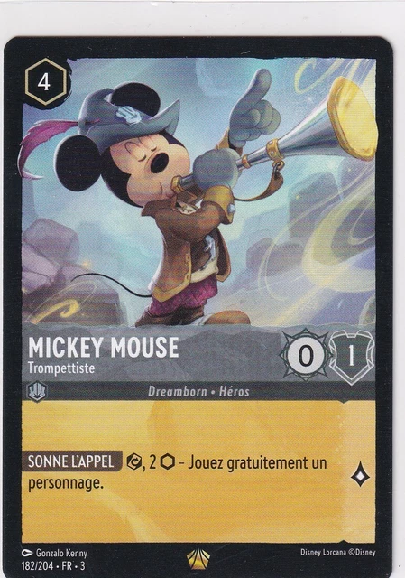 CARTE LORCANA MICKEY Mouse 182/204 Legendaire Chapitre 3 Carte Neuve ...