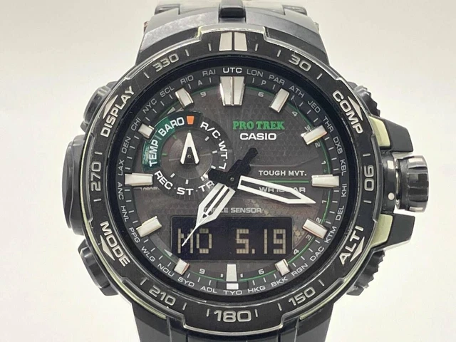 CASIO PROTREK PRW-6000Y-1AJF Tough Solar Analog Digital Watch Black ...