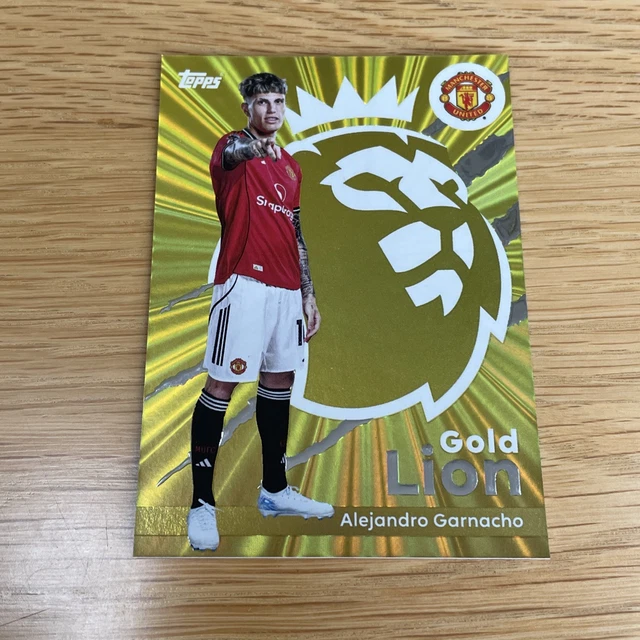 TOPPS PREMIER LEAGUE 2025/26 Gold Lion Alejandro Garnacho ...