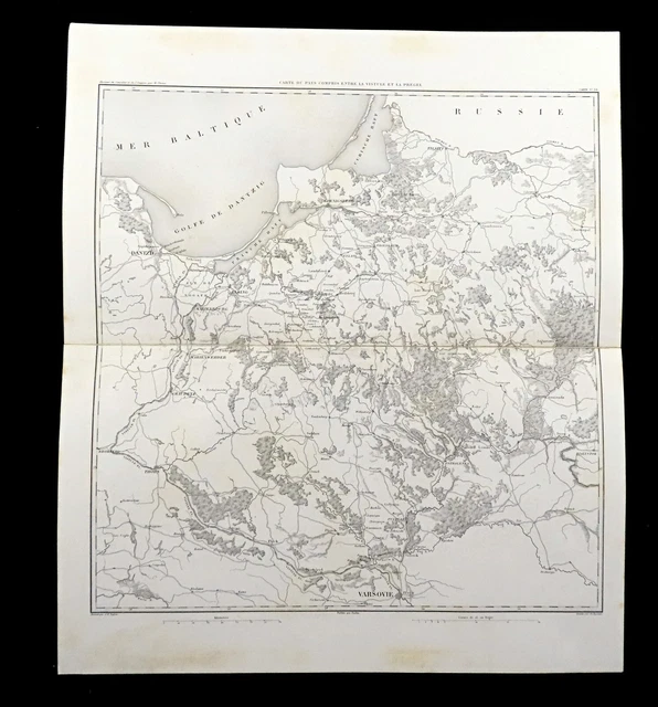 NAPOLEONIC WARS MAP Battle of Friedland Pultusk Danzig Vistula ...