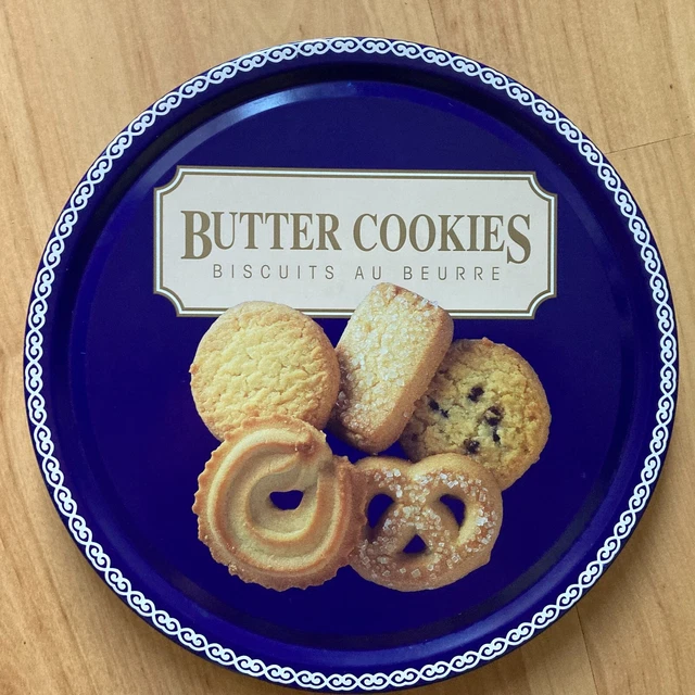COUVERCLE ROND ANCIEN et seul pour boite Butter cookies Biscuits au ...