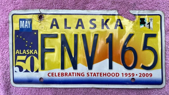 ORIGINAL NUMMERNSCHILD KFZ-KENNZEICHEN Alaska USA - Feier der ...