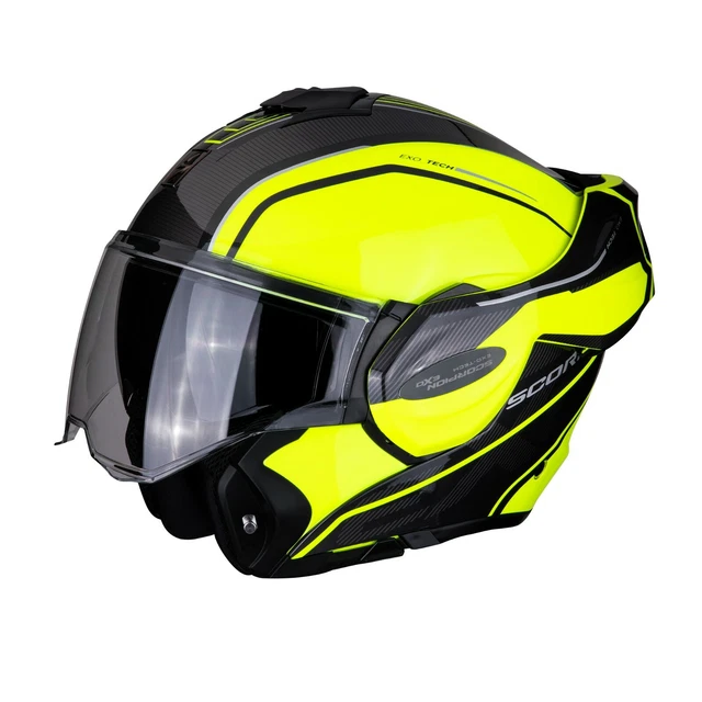SCORPION EXO TECH TIME OFF Neon Yellow Helmet Helmet Helmet Size XXL £ ...
