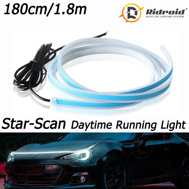 180CM START SCAN Dynamic Car LED DRL Hood Light Strip Daytime Running ...