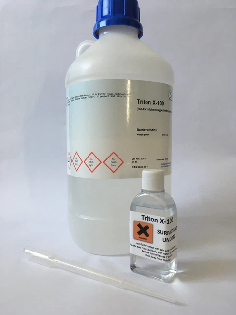 TRITON X-100 (OCTOXINOL 9)SURFACTANT-Lab Grade Wetting Agent, Vinyl ...