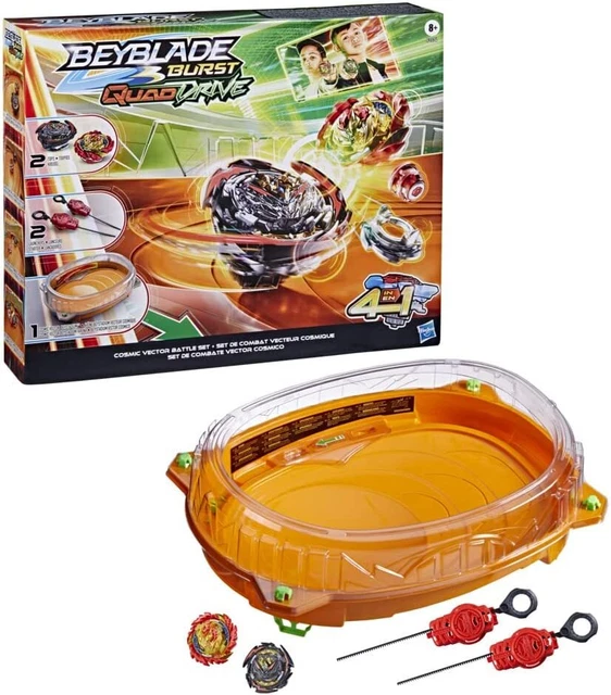HASBRO BEYBLADE BURST QuadDrive Cosmic Vector Battle Set, Beystadium 2 ...