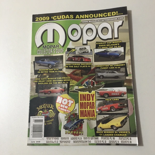 MOPAR COLLECTOR'S GUIDE MCG June 2008 Magazine Back Issue £8.93 ...