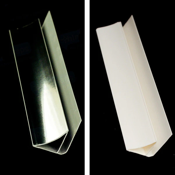 COVING PVC TRIM in White & Chrome for 5mm Bathroom Cladding Panels £1. ...