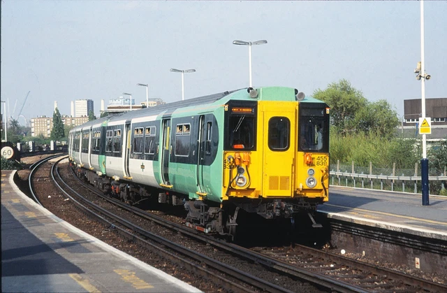 7144 COLOUR RAILWAY Slide Emu Class 455 839 At Clapham Junction 2007 £2 ...