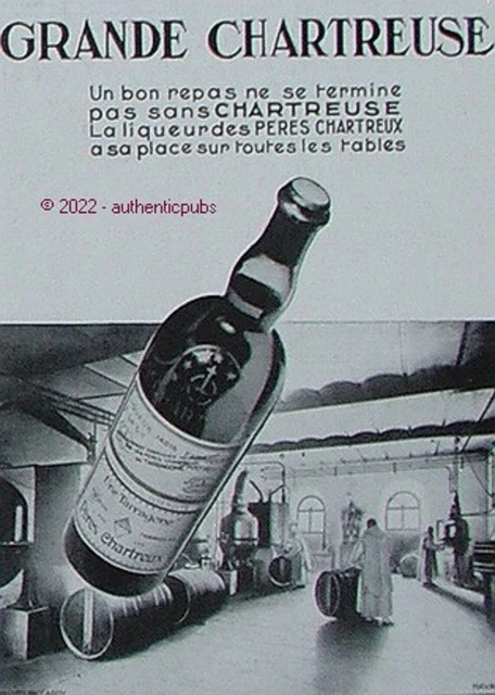 PUBLICITE GRANDE CHARTREUSE Liqueur Peres Chartreux Tarragone De 1933 ...