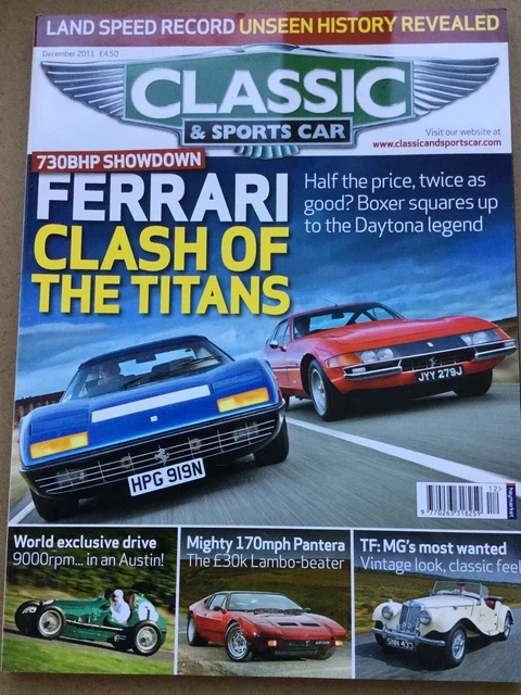 CLASSIC & SPORTS Car Magazine - December 2011 - Ferrari Boxer v Daytona ...