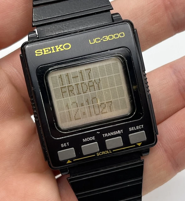 SEIKO UC-3000 VERY Rare Vintage Computer Watch (Memo-Diary) BLACK ...