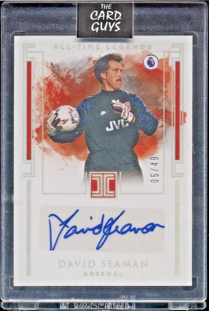 DAVID SEAMAN PANINI Impeccable Soccer 2020 All-Time Legends Auto /49 ...