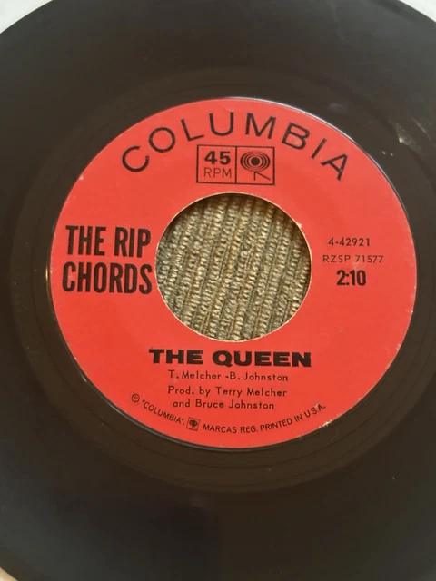 THE RIP CHORDS "Hey Little Cobra" 45 COLUMBIA Label...60s Pop-Rock ...