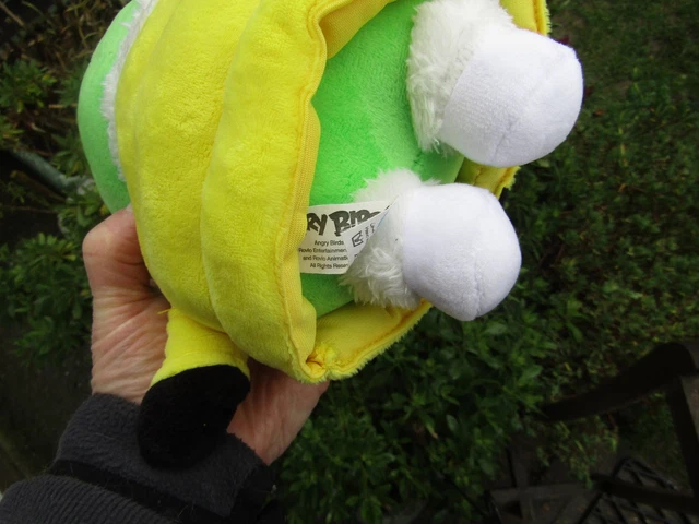 ANGRY BIRDS GREEN Pig In Yellow Jacket 2019 Plush Soft Toy Figure 24 x ...