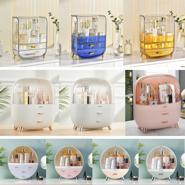 DRESSING TABLE MAKEUP Storage Box Drawer Desktop Cosmetic Organizer ...