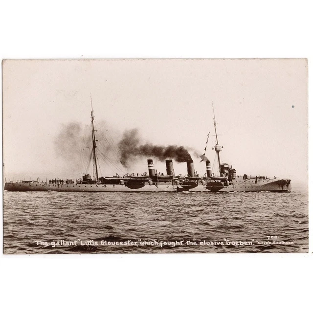 HMS GLOUCESTER (1909) Town-class light cruiser Royal Navy RP Postcard ...