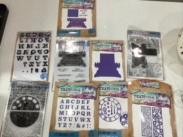 TEXT(TURES) TYPEWRITER STAMP And Die Set By Lou Collins £5.00 - PicClick UK