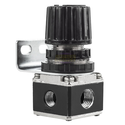1/4& AIR COMPRESSOR In Line Compressed Air Regulator Mini w/ Wall Mount ...