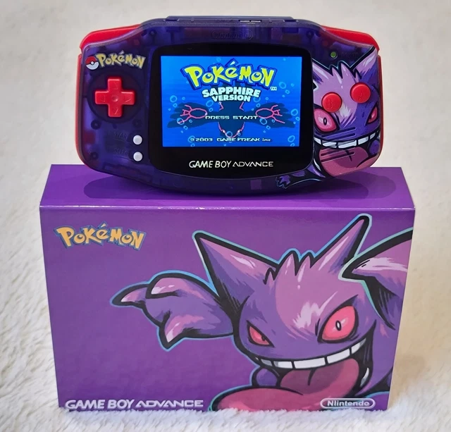 NINTENDO GAME BOY Advance Gengar Pokemon Boxed V5 IPS Screen Retro ...