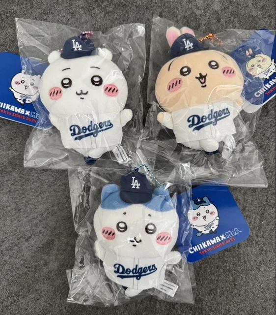 CHIIKAWA X MLB Dodgers Tokyo Series Mascot Chiikawa Hachiware Usagi Set ...