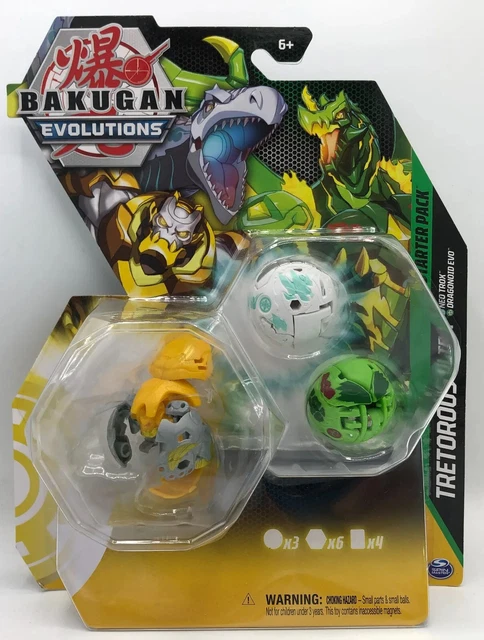 BAKUGAN EVOLUTIONS STARTER Pack TRETOROUS ULTRA NEO TROX DRAGONOID EVO ...