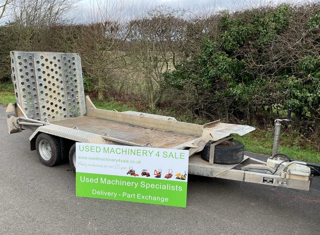 IFOR WILLIAMS GH94 Twin Axle Plant Trailer digger flatbed beavertail ...