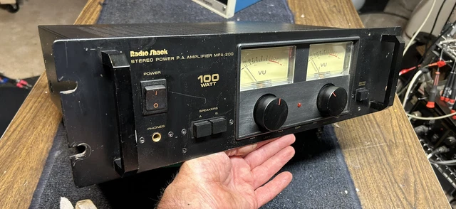 TESTED RADIO SHACK MPA-200 Stereo Power PA Amplifier AMP 100W 2 Channel ...