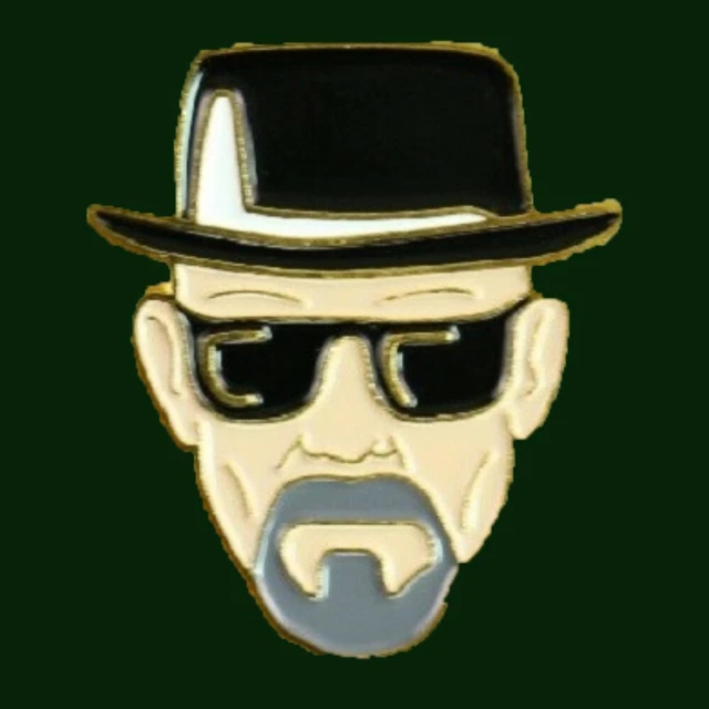 BREAKING BAD PIN Walter White Heisenberg Enamel Metal Brooch Badge ...