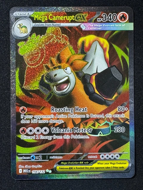 2025 POKEMON MEGA Evolution Mega Camerupt Ex Ultra Rare #156 - Near Mint £5.95 - PicClick UK