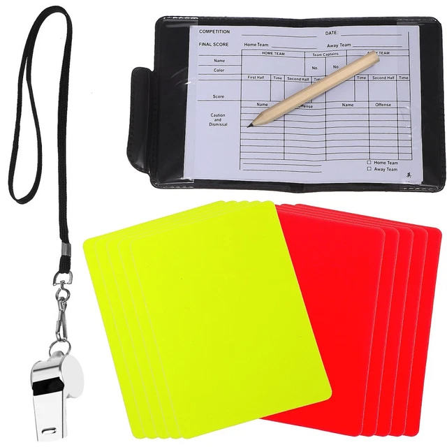 FOOTBALL REFEREE SCORE Cards Sport Whistle Soccer Penalty Professional ...