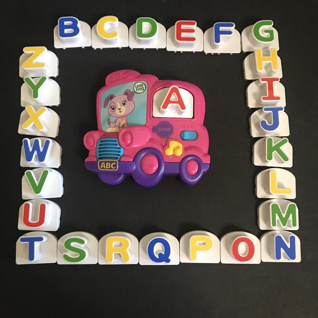 LEAP FROG FRIDGE Phonics Magnetic Pink Bus Alphabet Set OF 26 ABC ...
