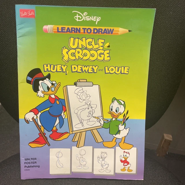 DISNEY LEARN TO Draw Uncle Scrooge Huey Dewey & Louie. Walter Foster ...