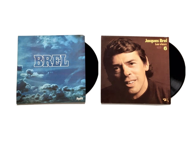 LOTS DE DEUX LP 33 T JACQUES BREl VINYLE EX COVER EX ORIGINAL 1978 et ...