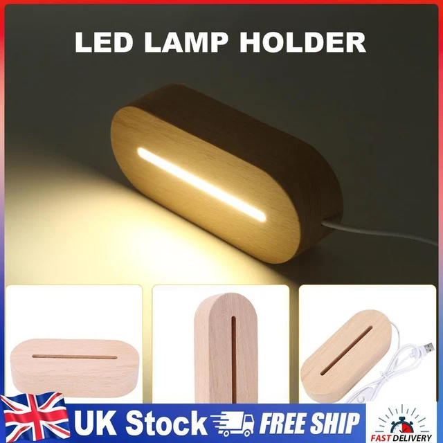 OVAL DISPLAY PEDESTAL - LED Lights Display Base, Crystal Wooden Lighted ...