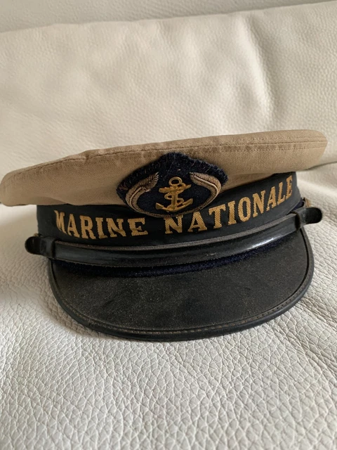 CASQUETTE MILITAIRE D'OFFICIER De La Marine Francaise Ww2 Ou Posterieur EUR 10,50 - PicClick IT