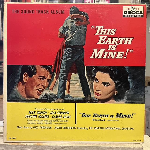 [OST]~VG+ LP~&THIS EARTH IS MINE"~Soundtrack~Hugo Friedhofer~[1959 ...