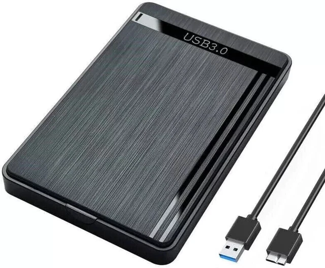 HARD DRIVE ENCLOSURE 2.5 Inch USB 3.0 SATA Case External Caddy HDD SSD ...