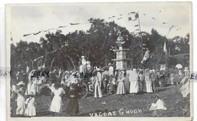VINTAGE,BOER WAR POSTCARD,SOCIAL History,Natives,Vacoas Ghoon,Mauritius ...