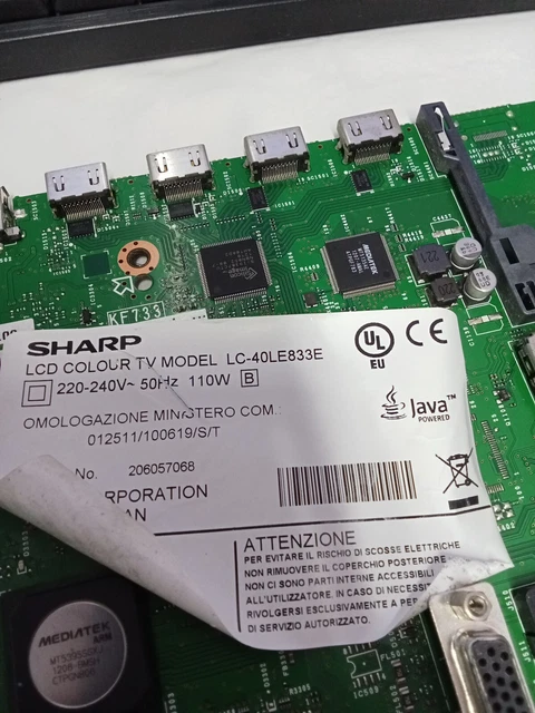 SCHEDA MADRE/MAINBOARD PER Tv Sharp Lc-40Le833E EUR 39,00 - PicClick IT