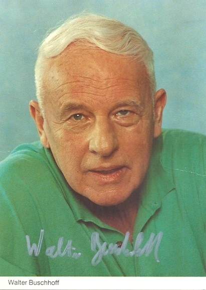 WALTER BUSCHHOFF, SCHAUSPIELER, original Autogramm auf Rüdel-Karte ...