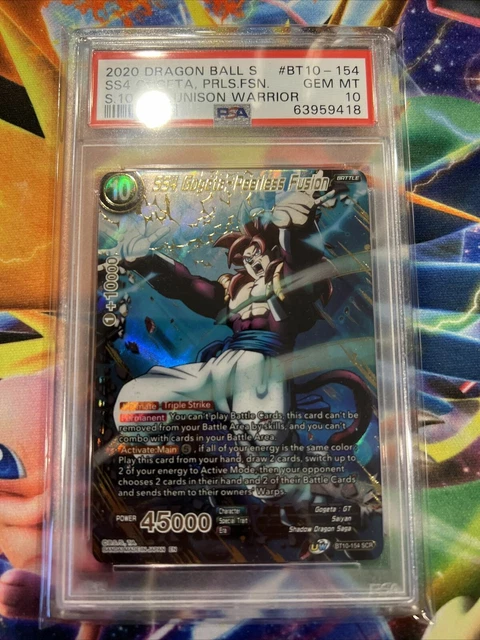 2020 DRAGON BALL Super SS4 Gogeta, Peerless Fusion BT10-154 SCR PSA 10 !! $400.00 - PicClick CA