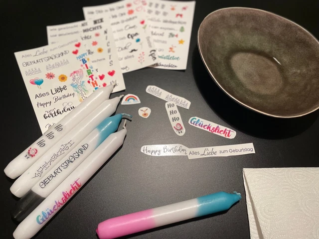 ERZIEHERIN DANKE GESCHENK Kerzentattoo Sticker Kindergarten Abschied ...