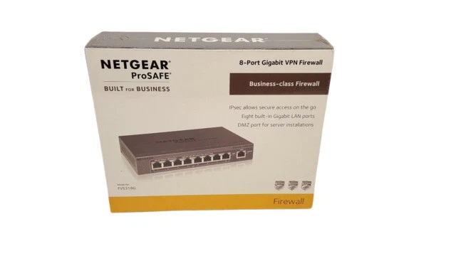 NETGEAR PROSAFE FVS318G 8-Port Gigabit VPN Firewall $60.00 - PicClick