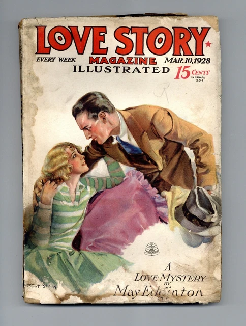 LOVE STORY MAGAZINE Pulp 1st Series Mar 1928 Vol. 53 #4 FR Low Grade £3 ...