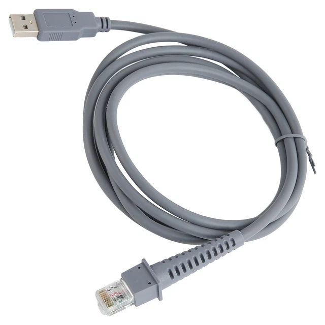 BARCODE SCANNER CABLE QR Line PVC 2 Meter Length Accessory For LS2208 ...