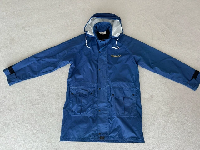 VINTAGE 1980S GENUINE BT British Telecom Mens Blue Anorak Jacket Size ...